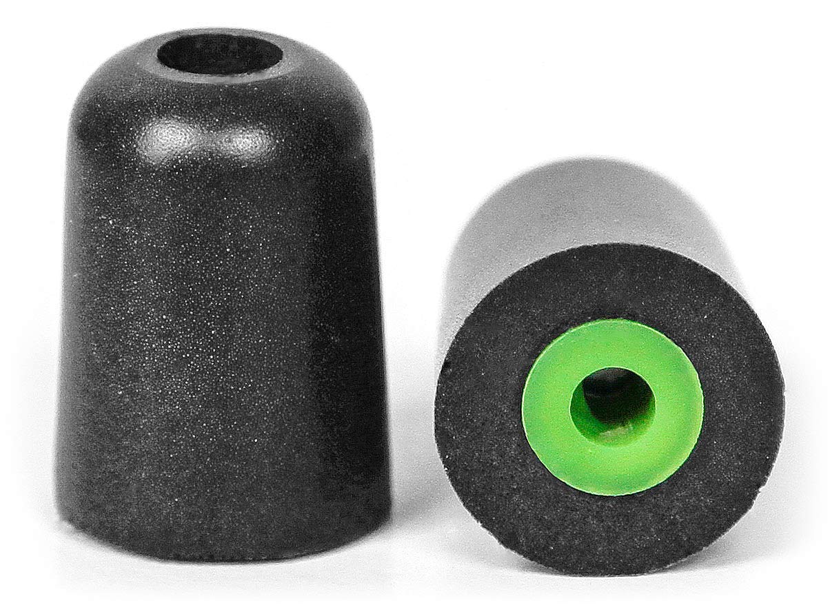 ISOtunes Trilogy™ Foam Replacement Eartips for ISOtunes PRO, Xtra, Wired (5 Pair Pack) (Small, Green)