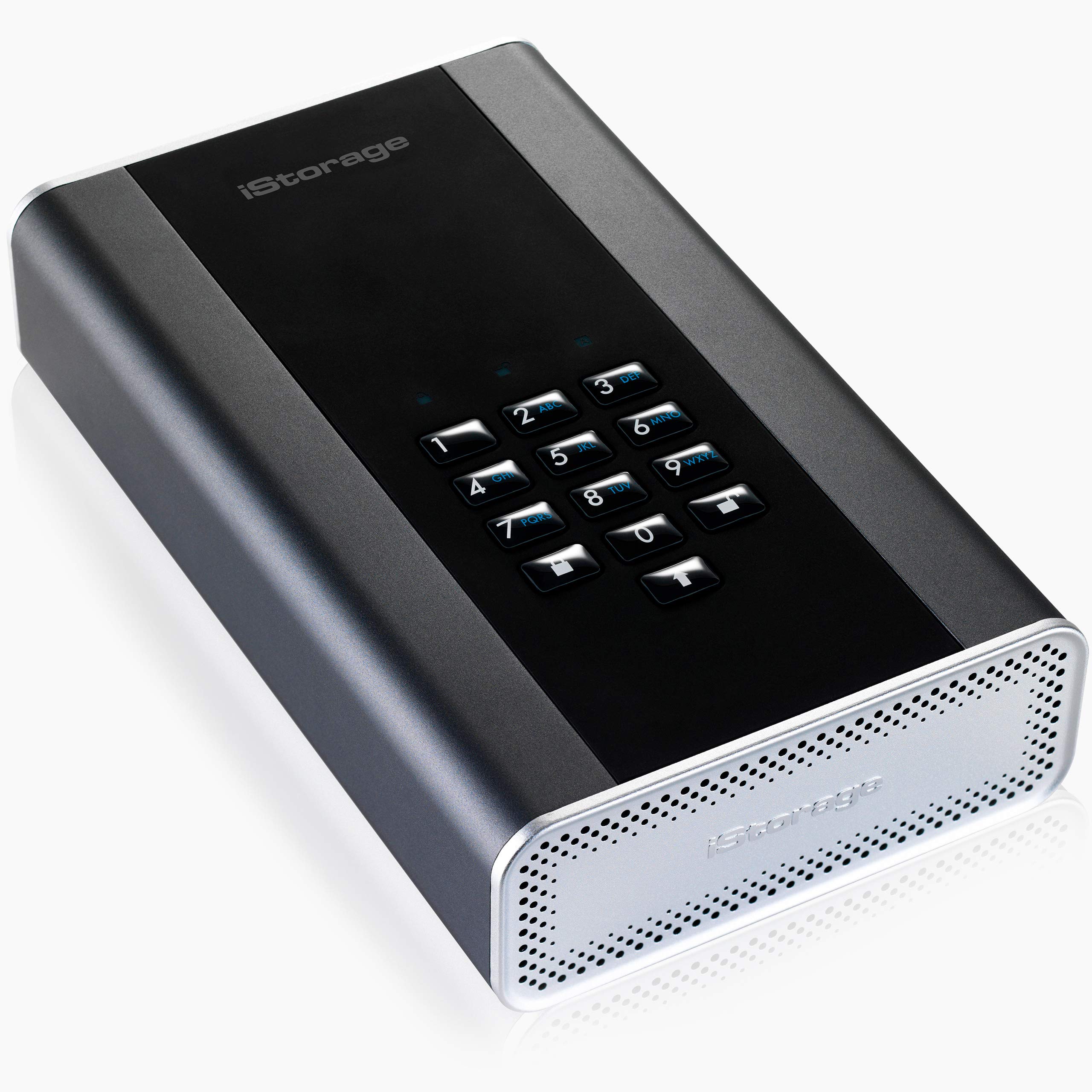 iStorage diskAshur DT2 1TB Secure encrypted portable desktop hard drive, FIPS Level 2 certified - Password protected, dust and water resistant, military grade hardware encryption IS-DT2-256-1000-C-G