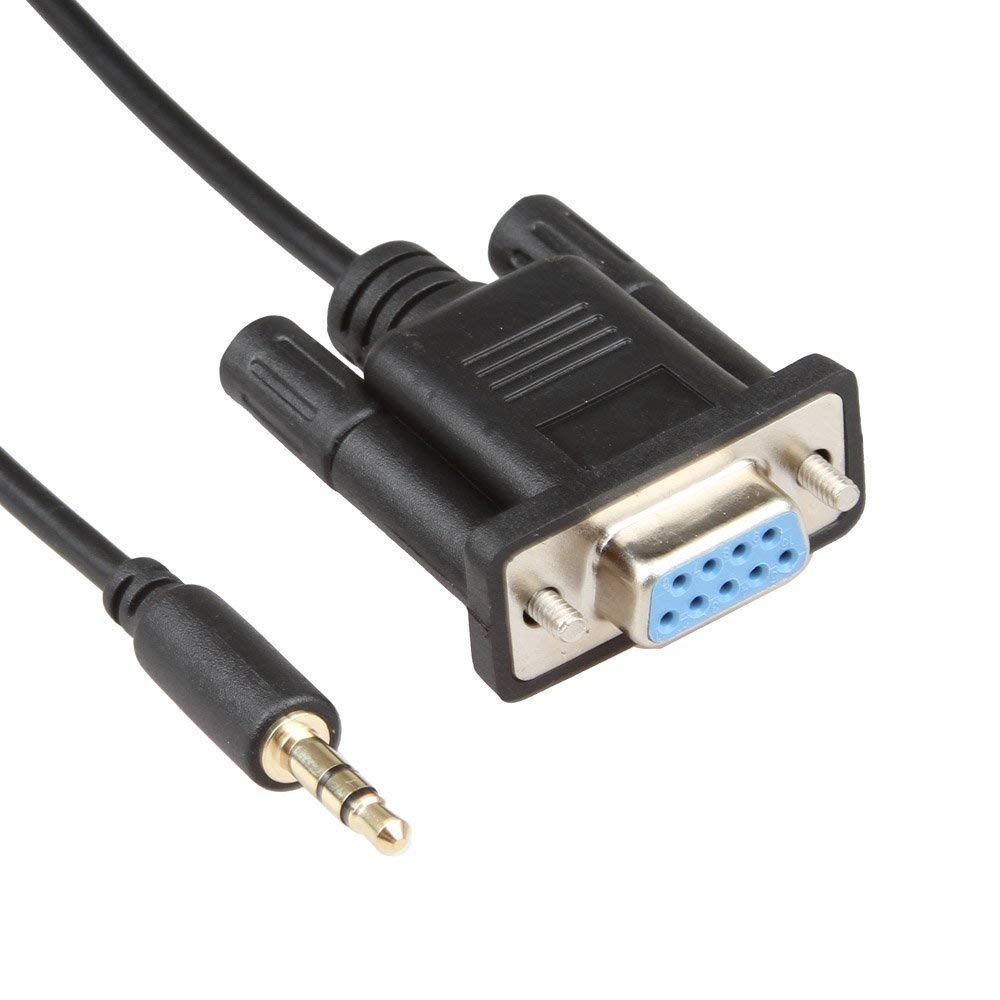 LIANSHU 5Pack DB9Pin Female to DC3.5mm Serial Cable-6 Feet Black (5Pack)