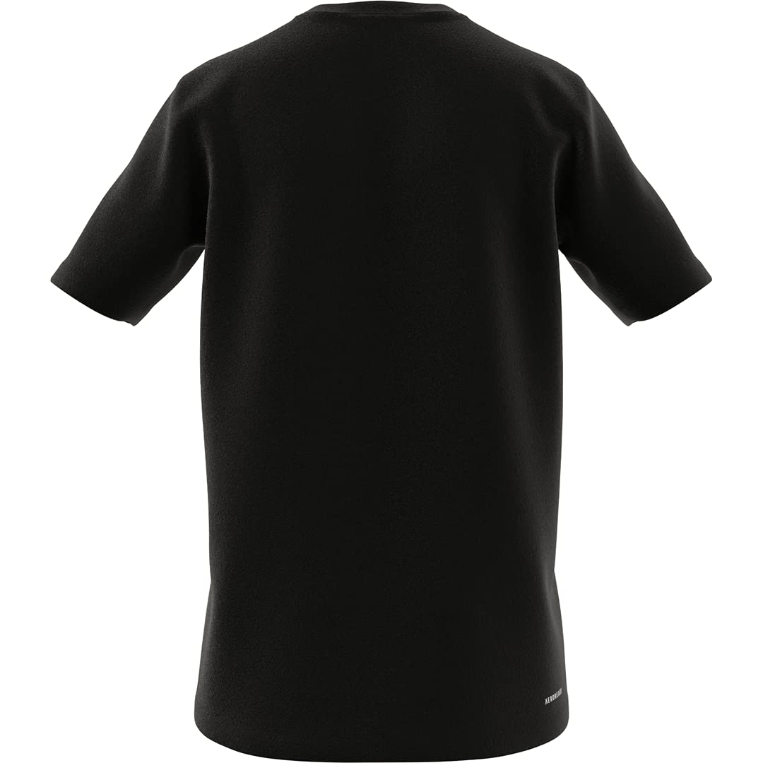 adidas mens Designed to Move FEEL.RDY T-Shirt Black/True Orange Large