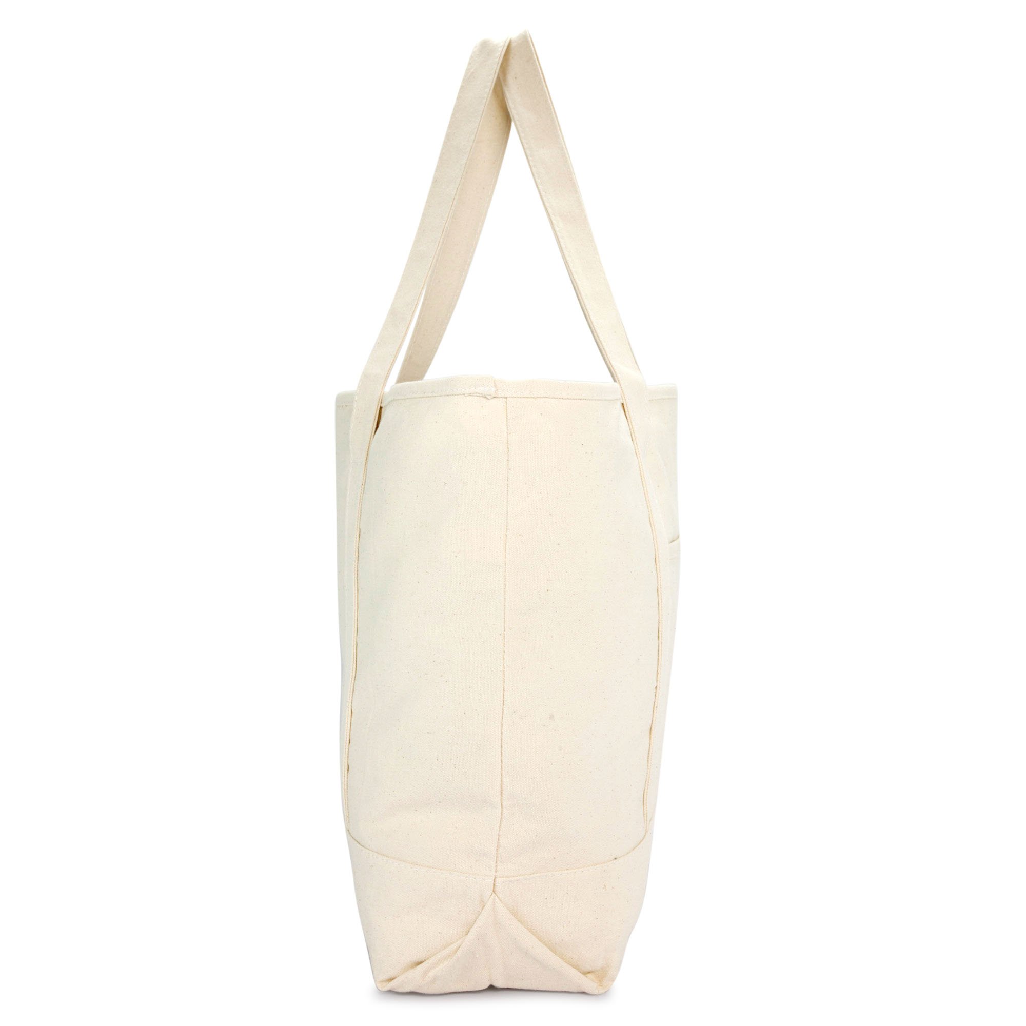 DALIX Monogram Bag Personalized Totes For Women Open Top Natural Letter M