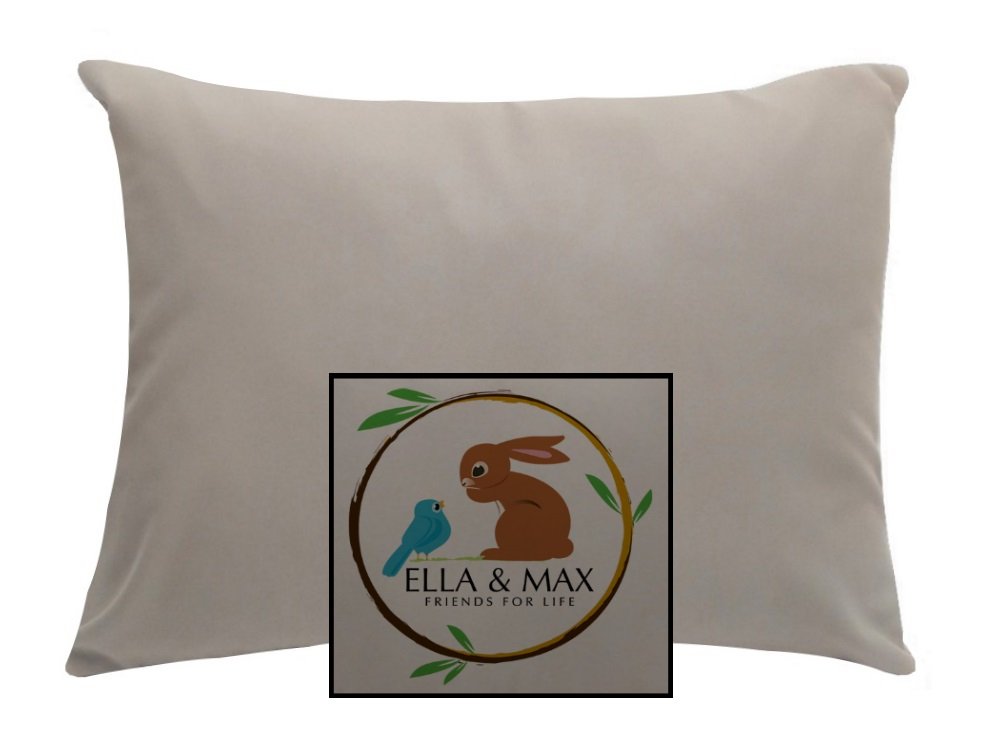 Ella & Max Toddler Pillowcase. Gray. Fits 13x18 & 14x19 Toddler Pillows. Easy to wash & no Ironing. Handmade in USA. Made of Luxury Microfiber Fabric.