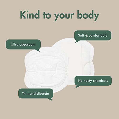 Eco by Naty Nursing Pads β Nipple Pads for Breastfeeding Mothers, Pregnancy and Postpartum, Made from Plant-Based Materials (30 Pads)