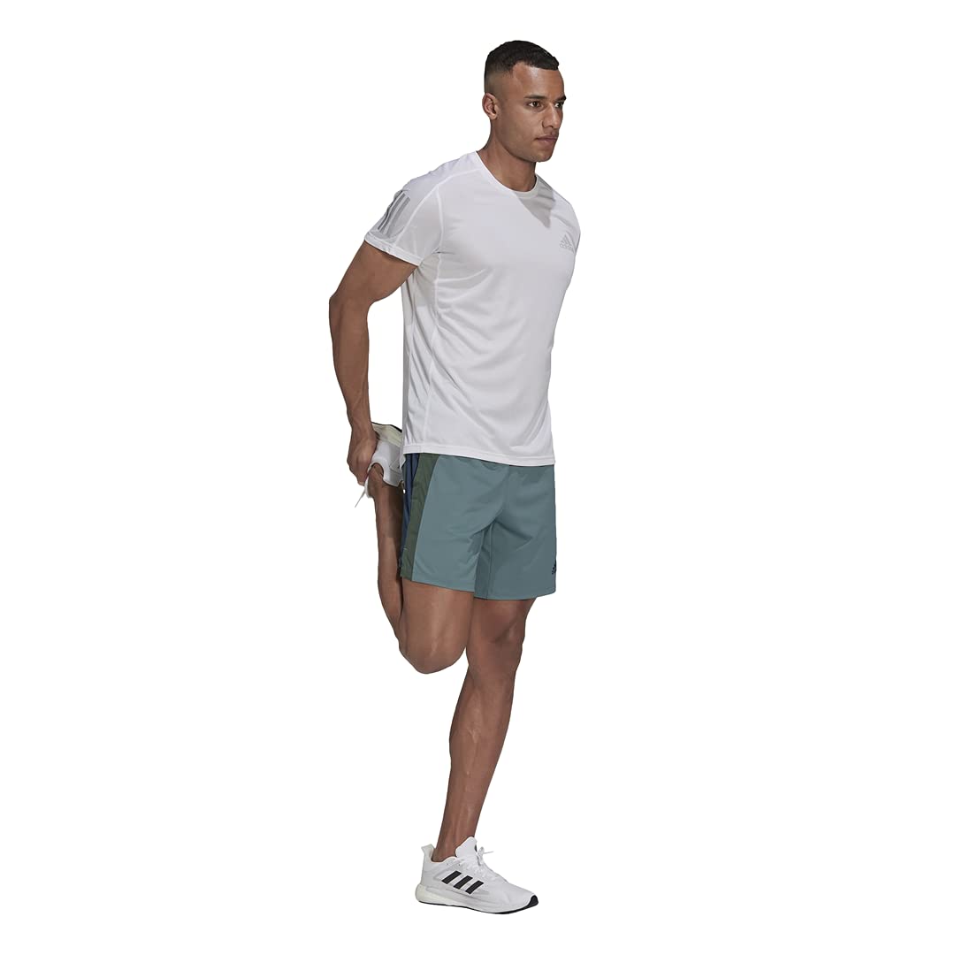 adidas mens HEAT.RDY Short Hazy Emerald/Green Oxide/Crew Navy Medium 7"