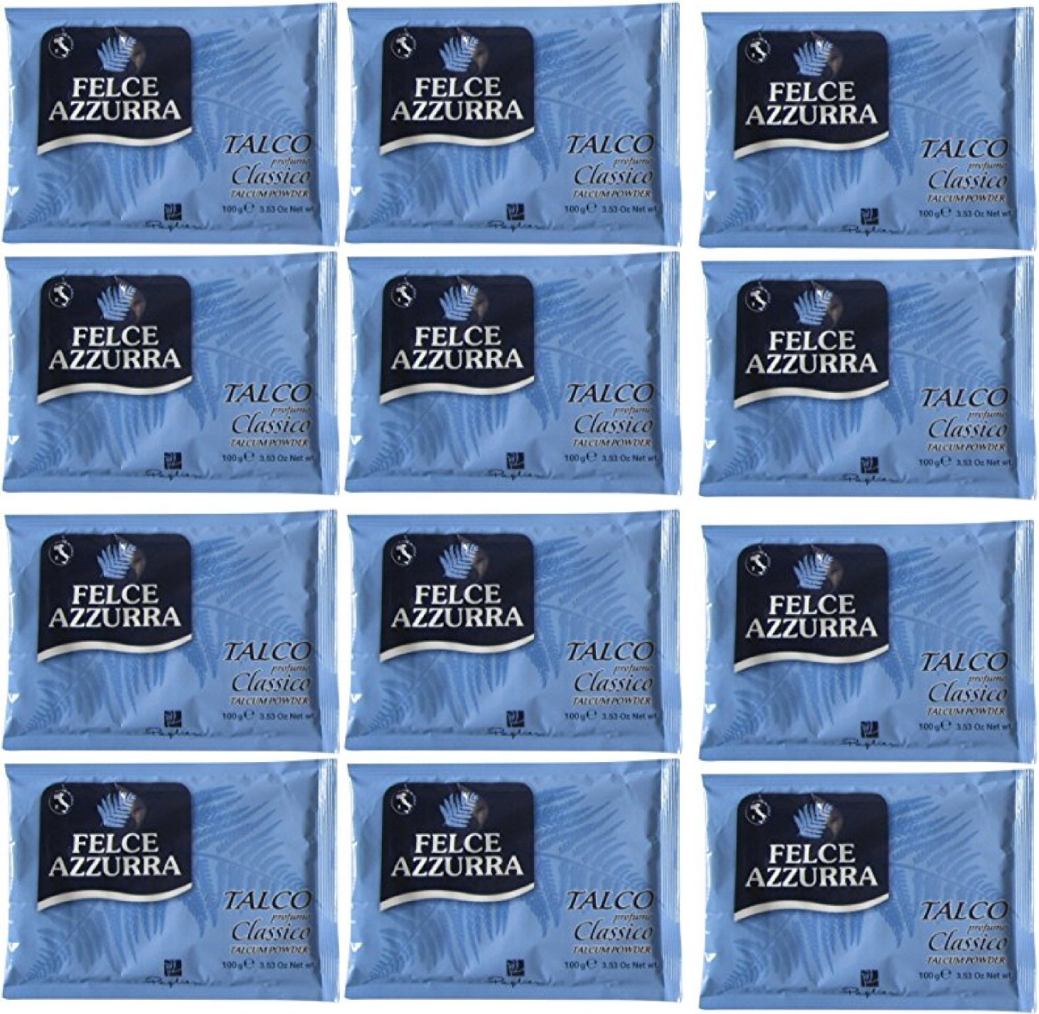 Paglieri: "Felce Azzurra" Refill Envelope, Classic Scent 3.53 Ounce (100gr) Packages (Pack of 12) [ Italian Import ]