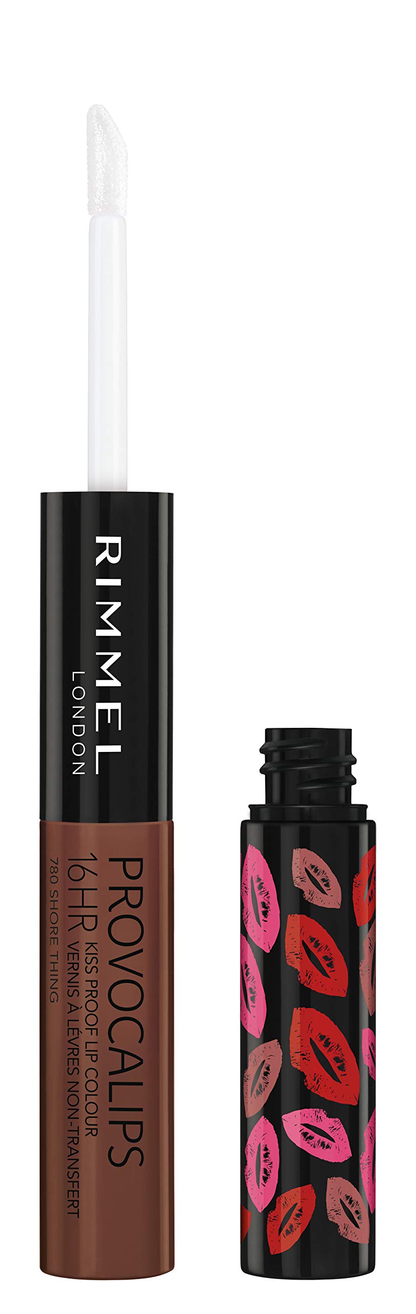 Rimmel London Provocalips 16hr Kiss-Proof Lip Color - Two-Step Liquid Lipstick to Lock in Color and Shine - 780 Shore Thing, .14 fl.oz.