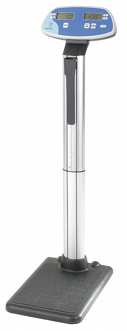 Digital Beam Scale, Height Rod, 500 lbs/ 200 kg, Platform: 15" x 13" x 2"
