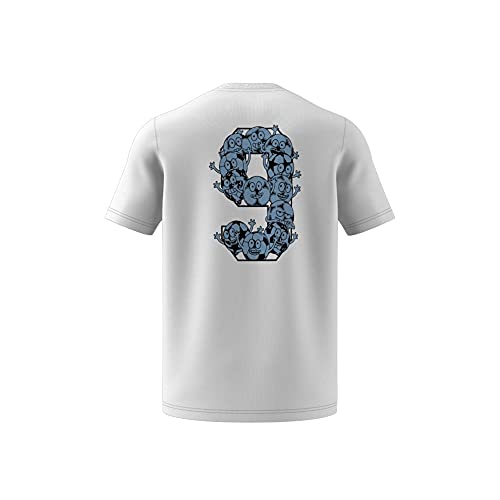 adidas mens Lil Number Tee White X-Large