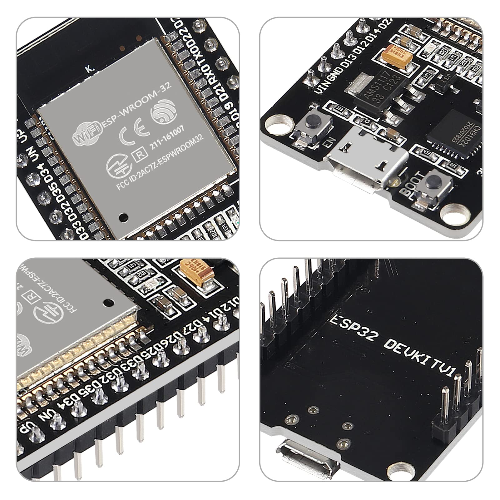 AITRIP 3PCS New CH9102X Chip ESP32 ESP-32 ESP-32S ESP-WROOM-32 Development Board CH9102X WiFi+Bluetooth Ultra-Low Power Consumption Dual Core for Arduino