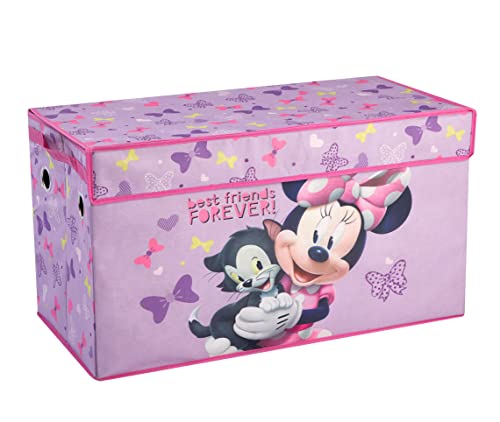 Idea Nuova Disney Minnie Mouse Collapsible Children’s Toy Storage Trunk, Durable with Soft Lid,28.5"x14.5"x16"