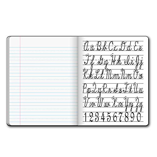 iScholar Grade 1 Primary Composition Book, 7.5 x 9.75 Inches, 80 Sheets, Skip Line Ruling, Green Marble (10028)