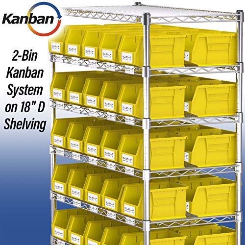 Akro-Mils 30237 AkroBins Plastic Hanging Stackable Storage Organizer Bin, 9-Inch x 6-Inch x 5-Inch, Black, 12-Pack
