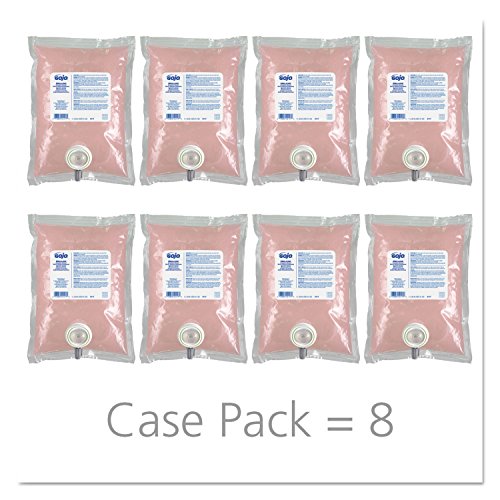 GOJO Deluxe Lotion Hand Soap with Moisturizers, Light Floral Scent, 1000 mL Lotion Soap Refill NXT Push-Style Dispenser (Pack of 8) - 2117-08