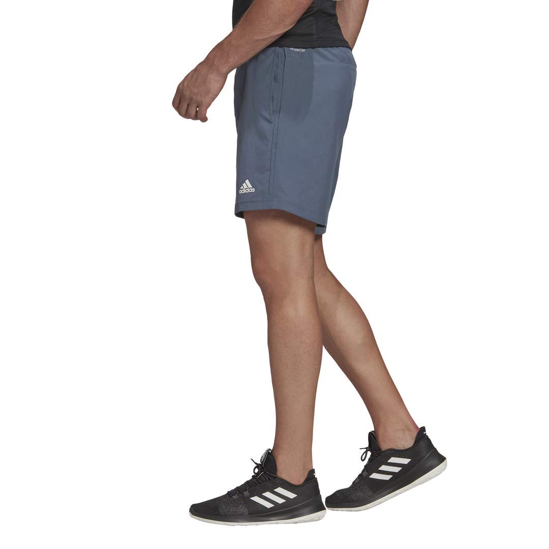 adidas mens Run It 3-Stripes PB Shorts Legacy Blue Large 9"