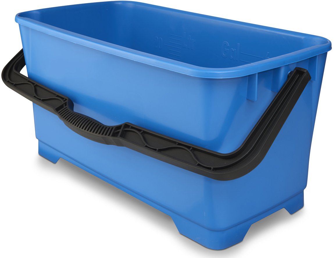 Unger Professional Heavy Duty Professional Cleaning, Washing, Mop Bucket, 6 Gallons & Professional Performance Grip Window Cleaner Scrubber, 14"