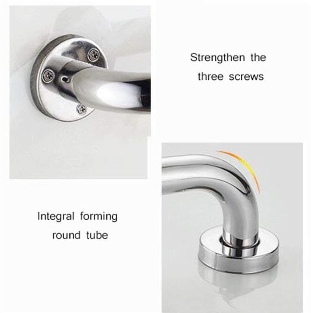 Bathroom Safety Grab Bar, Shower Aids,Safety Grab Rails,Bathroom Support Handle,Pure 304 Stainless Steel Bathtub Armrest,Bathtub,Toilet, Bathroom,Kitchen,Stairway Handrail (Color : Silver, Size : 30