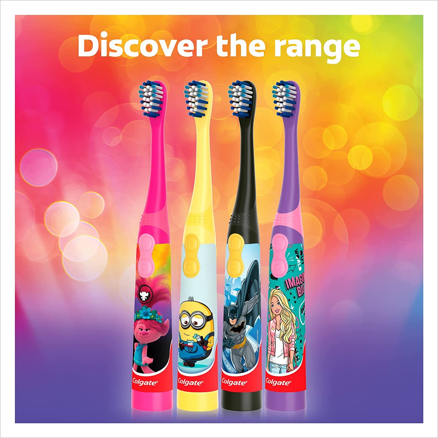 Colgate Barbie Kids Battery Powered Toothbrush, Assorted Colors