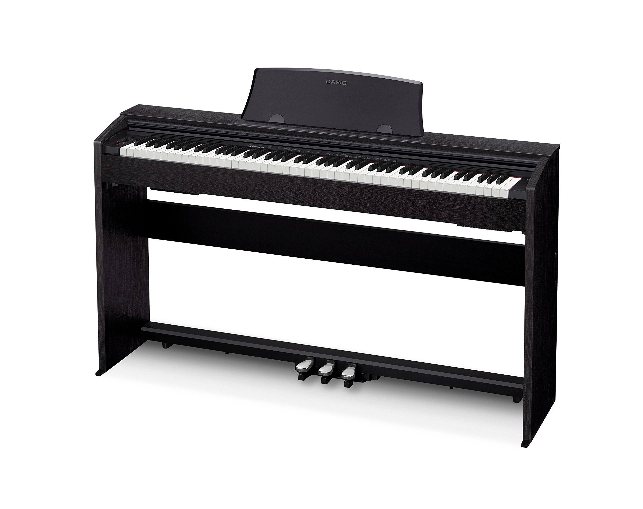 Casio Privia PX-770 Digital Piano - Black Bundle with Furniture Bench, Headphones, Piano Book, Online Piano Lessons, Instructional DVD, and Austin Bazaar Polishing Cloth
