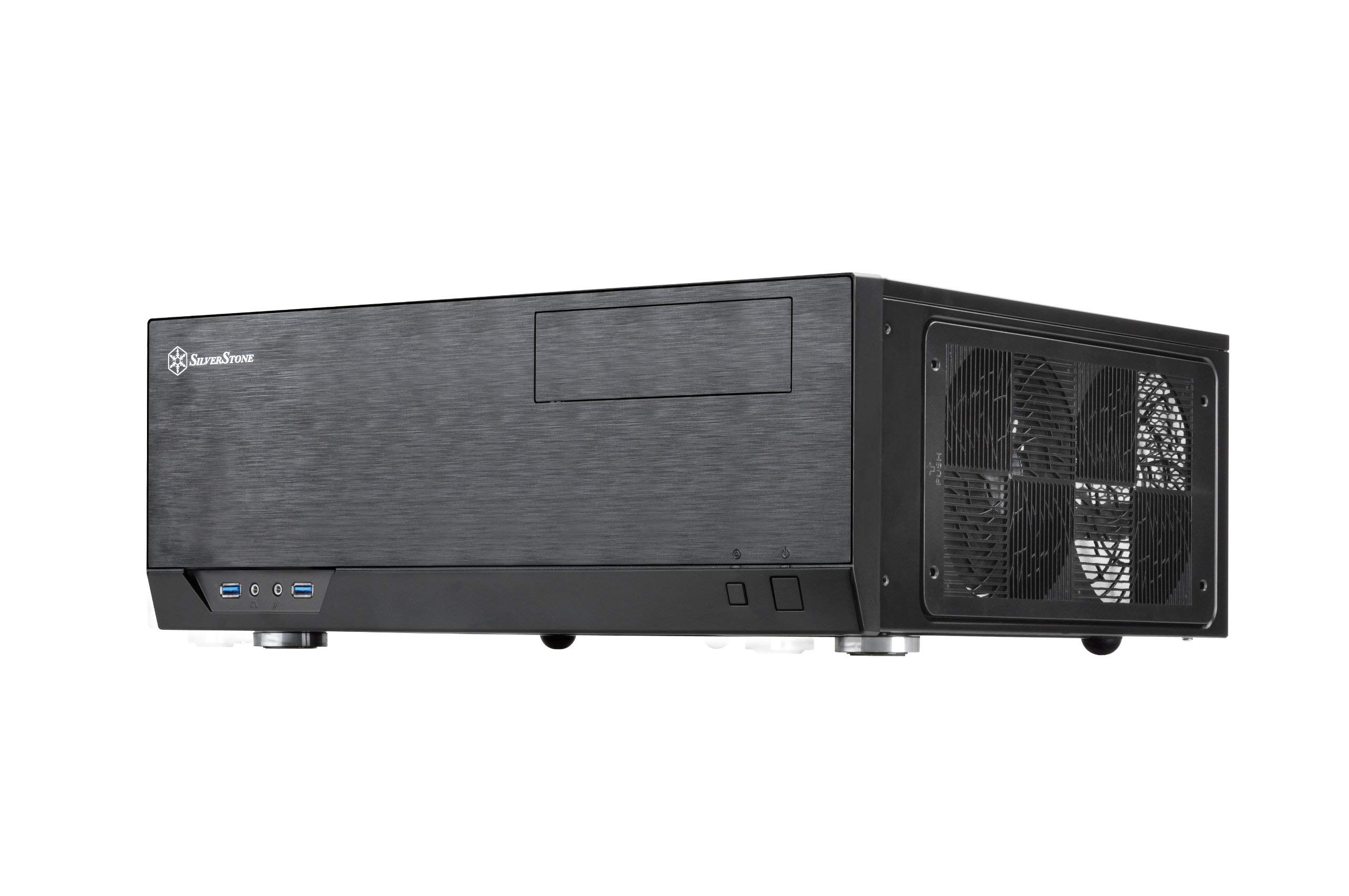 SilverStone Technology Grandia Series Aluminum HTPC Computer Case for ATX / SSI-CEB - Black (GD09B)