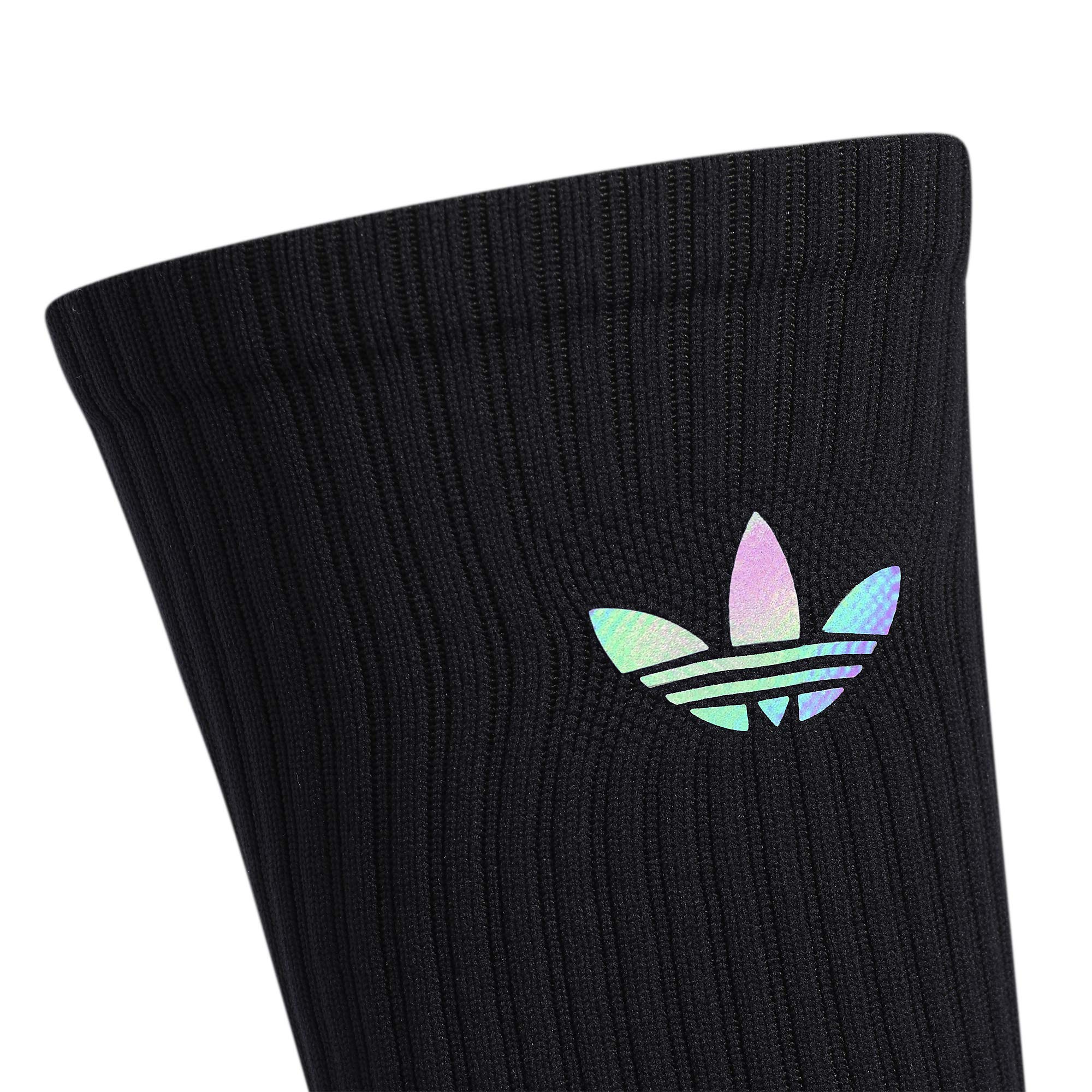 adidas Originals Men's Originals Single Crew, Black/Reflective Color Shift, Large