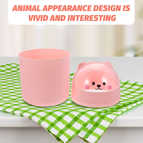 Cabilock Slim Desk Slim Desk Desktop Mini Trash Can with Lid Wastebasket Small Tabletop Paper Garbage Rubbish Bin with Lids Countertop Trash Container for Home Office Car Trash Cans Car Trash Cans