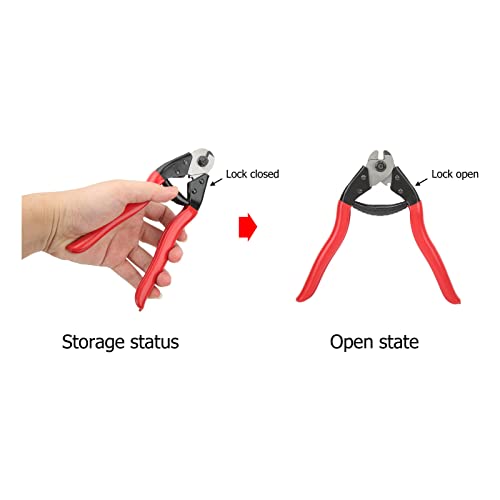 Aoutecen Brake Wire Cut Plier, Sturdy Steel Rebound Spring Brake Cable Cutter Effort Saving for Road Bike