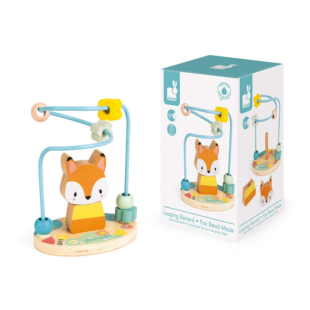 Janod Pure Fox Bead Maze - 12+ Months - J05151