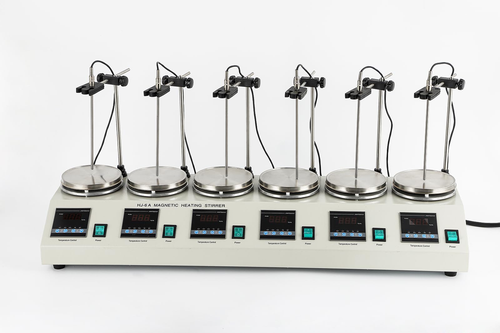 HJ-6A 6 Heads Multi Unit Digital Thermostatic Magnetic Stirrer Hotplate Mixer 110V