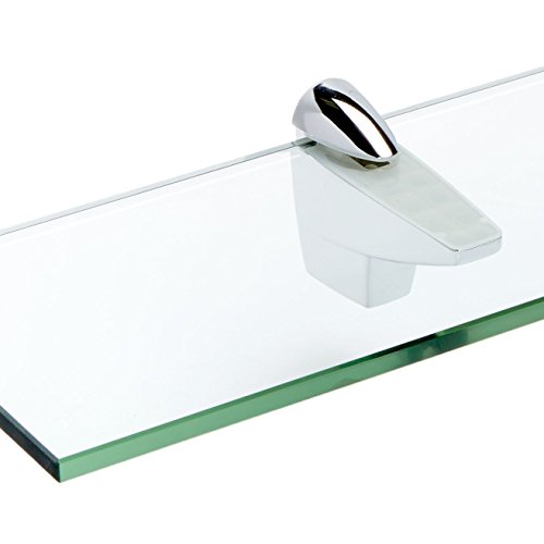 Spancraft Glass Falcon Glass Shelf, Chrome, 8 x 24