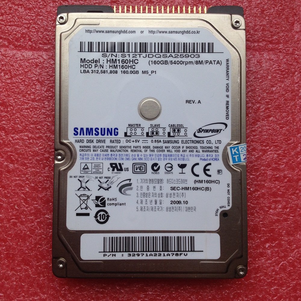 Hm160hc Spinpoint M5 160 Gb Pata Ide HDD 5400rpm Ata100 8 Mb 2.5-inch Notebook Hard Drive