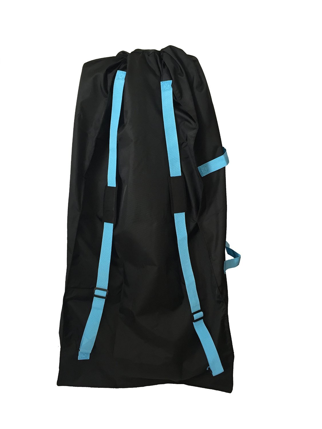 Bububee 'Elua XL Double Stroller Gate Check Travel Bag (Black & Aqua)