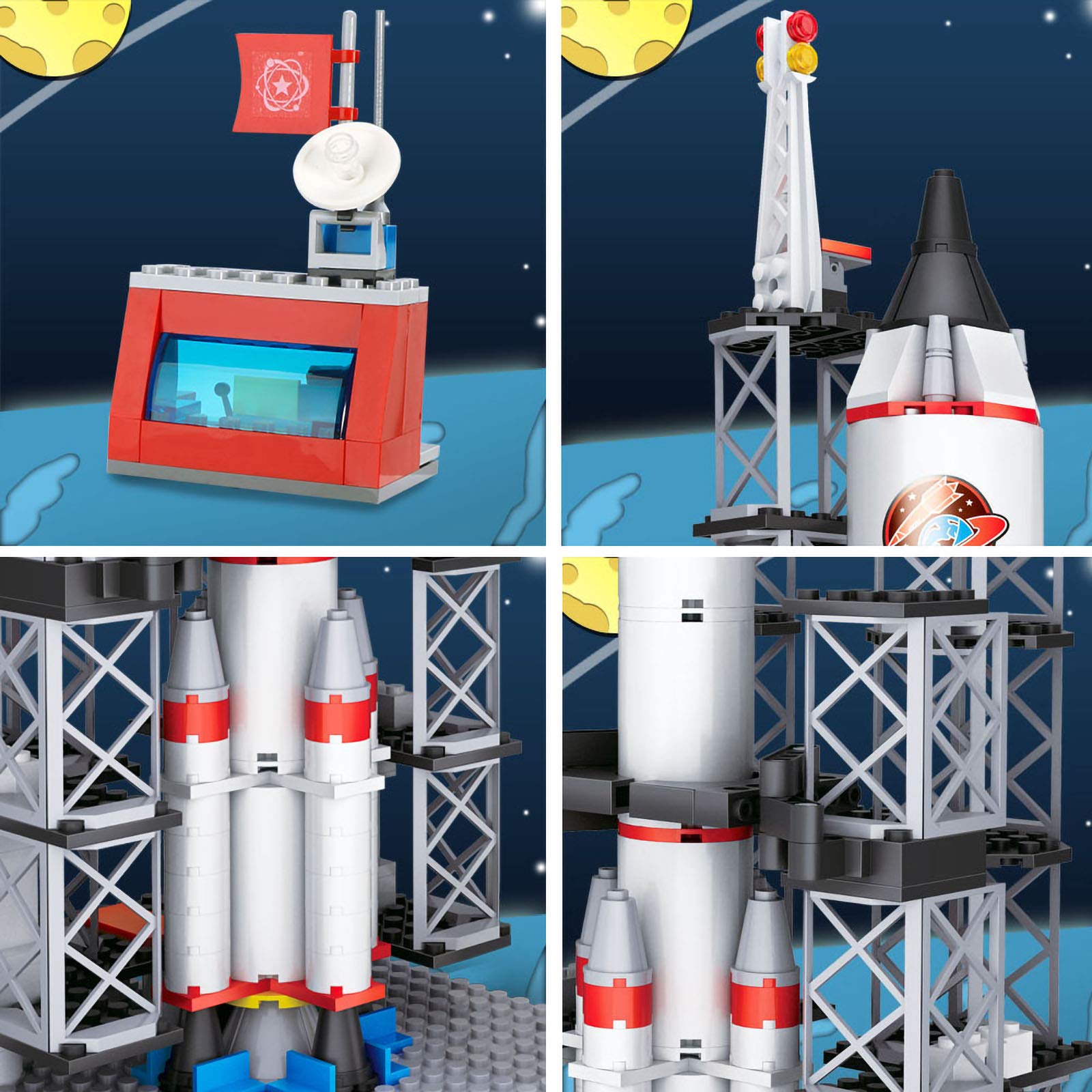 BRICK STORY Rocket Launch Center Space Explorer Building Kit Space Shuttle Adventure Building Sets for Kids 6-12 Years Old City Space Discovery Rocket Spaceship STEM Aerospace Toys (309PCS)