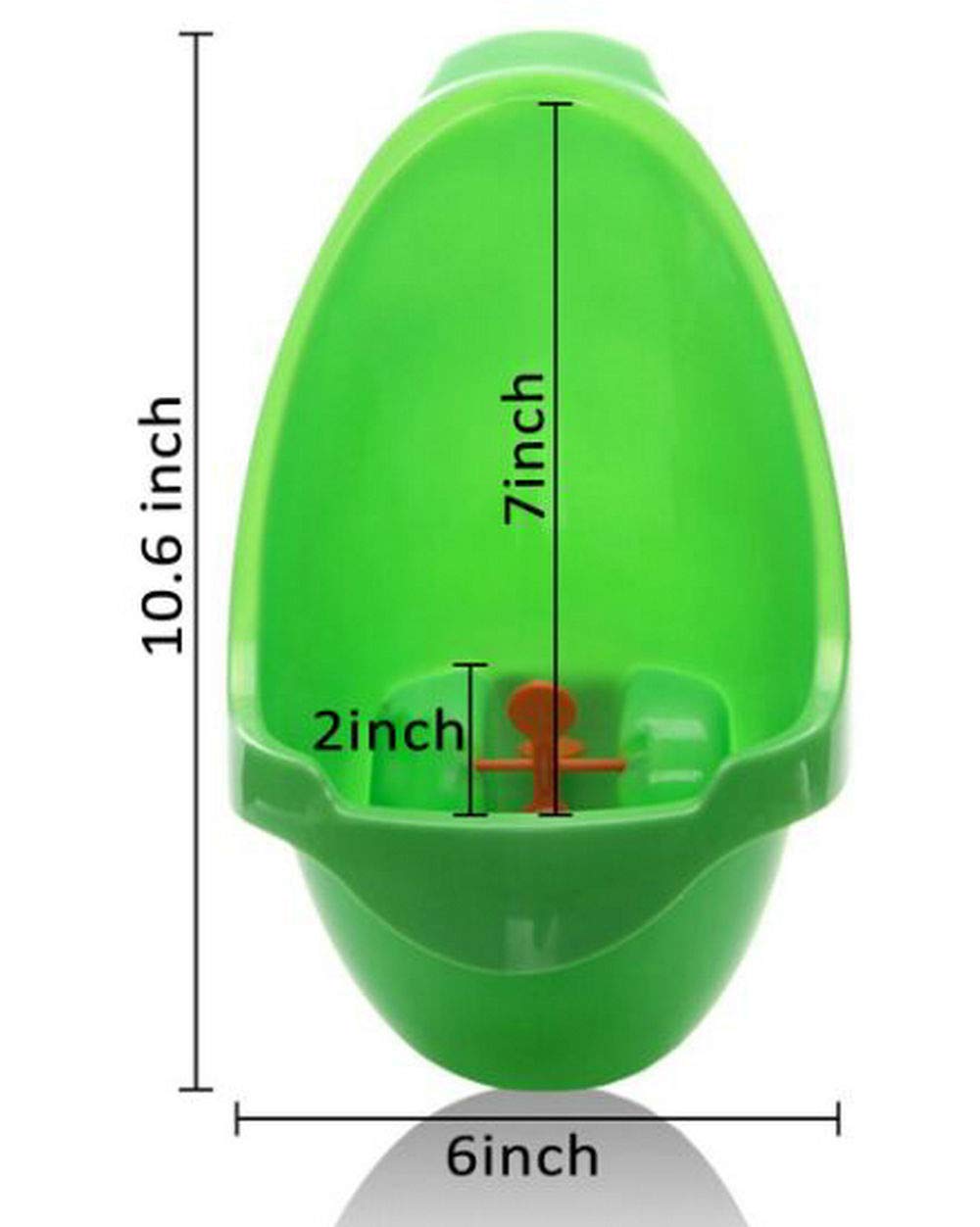 jatech 1 pc Baby Boy Potty Toilet Training Frog Children Stand Vertical Urinal Boys Pee Infant Toddler Wall-Mounted (Green)