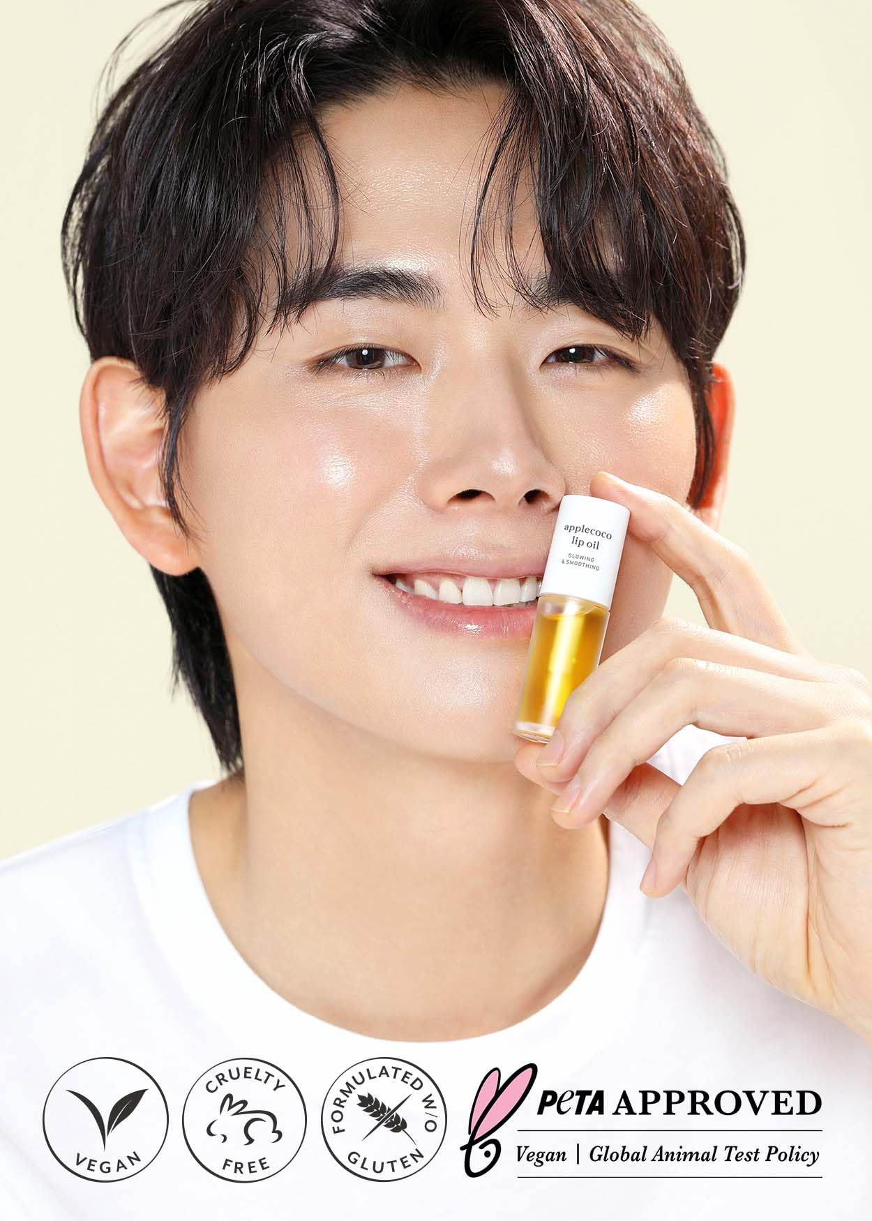 NOONI Vegan Appleseed Lip Oil - Applecoco | Long-Lasting, Moisturizing, Plumping, Revitalizing for Dry Lips, Waterproof, No Peel Off, Korean Tint, Valentine Day Gifts, 0.12 FL Oz