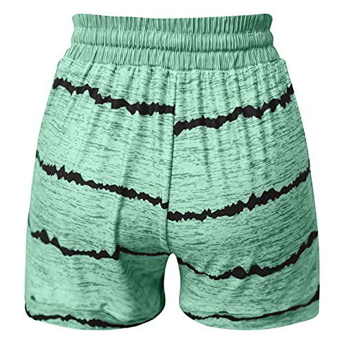 Bravetoshop Women's Athletic Shorts Summer Workout Running Gym Shorts Casual Comfy Lounge Shorts (Green,M)