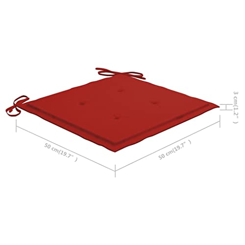 imasay Garden Chair Cushions 4 pcs Red 19.7"x19.7"x1.2" Fabric