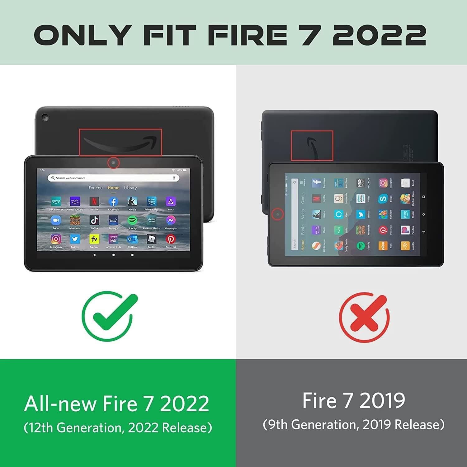AKHIOK Case for All-New Amazon Fire 7 Tablet (Only fit 12th Generation, 2022 Release), Fire 7 Tablet Case, Premium PU Leather Stand Cover with Smart Auto Wake/Sleep, Purple Marble