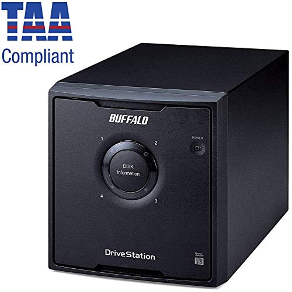 BUFFALO DriveStation Quad 4-Bay 24TB (4x6TB) TAA Desktop External Hard Drive USB 3.2