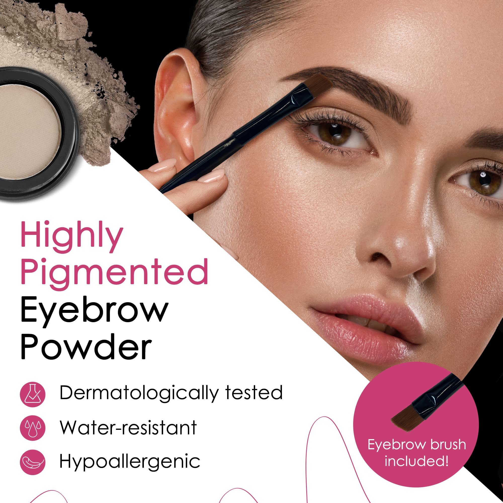 Marie-José & Co Blond Eyebrow Powder with a Soft Finish for Naturally Looking Brows all Day