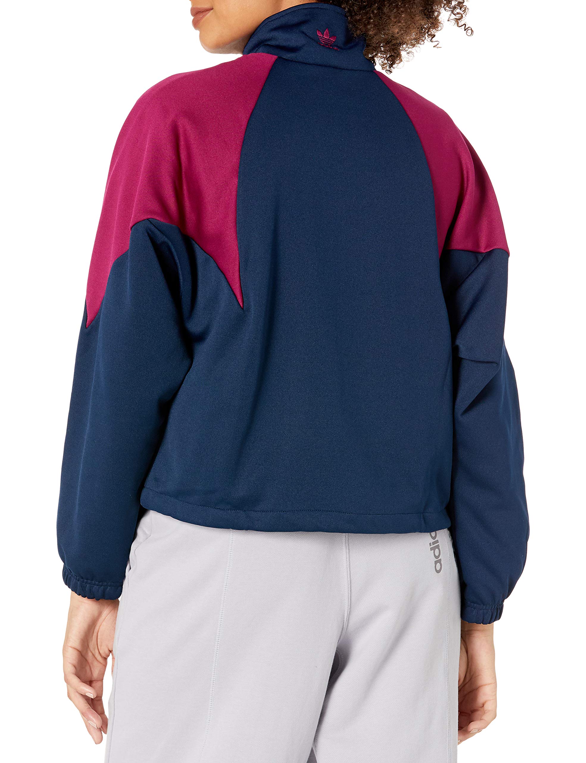 adidas Originals Women's Large Logo Track Top Black/Team Royal Blue XX-Small