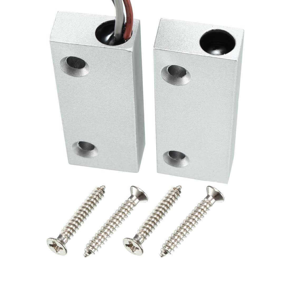 uxcell Rolling Door Contact Magnetic Reed Switch Alarm with 3 Wires for N.O./N.C. Applications MC-52