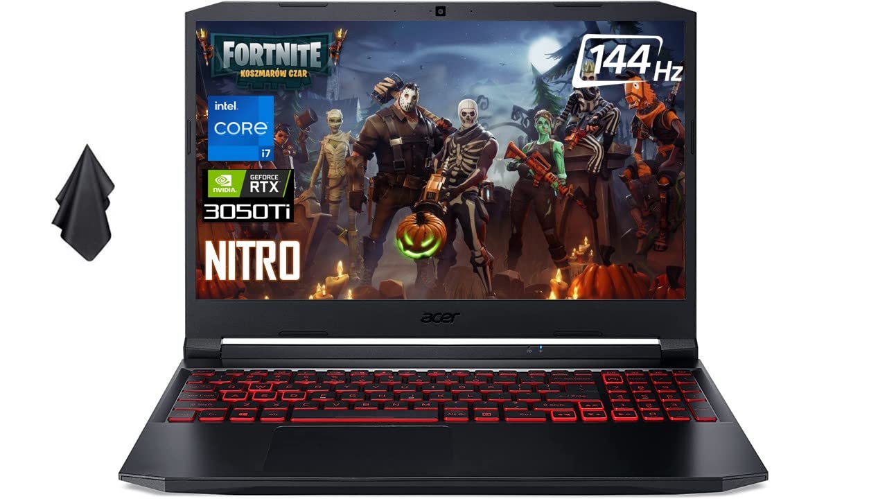acer Nitro 5 15.6" FHD 144Hz Gaming Notebook, Intel Core i7-11800H Processor, NVIDIA GeForce RTX 3050 Ti, 4 Ports, Killer Wi-Fi, Backlit Keyboard, HDMI, Webcam, Win 11 Home (16GB RAM | 512GB SSD)