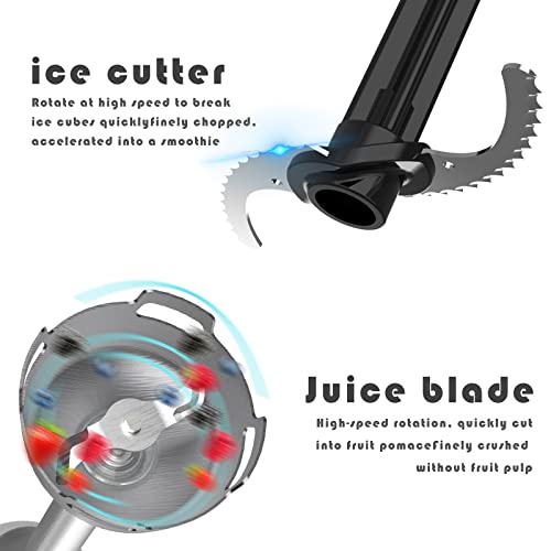 Immersion Hand Blender, Aifeel 5-in-1 Stick Blenderice blade,with Ice Crusher 500ml Food Grinder/Chopper, 600ml Container,Milk Frother,Egg Whisk,Puree Infant Food, Smoothies, Sauces and Soups(red)