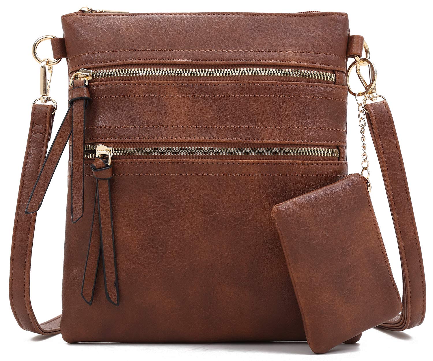 SunForMorning Crossbody Bags for Women Lightweight Handbags Shoulder Bag Purses (Brown)