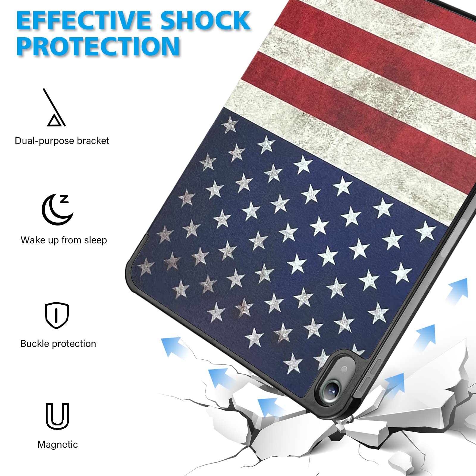 Aippdo Case for iPad 10th Generation Case 2022. iPad 10.9 Inch Cover Anti-Fingerprint,Anti-Scratch,Support 2nd Gen Pencil,Auto Sleep/Wake,Camera Protection