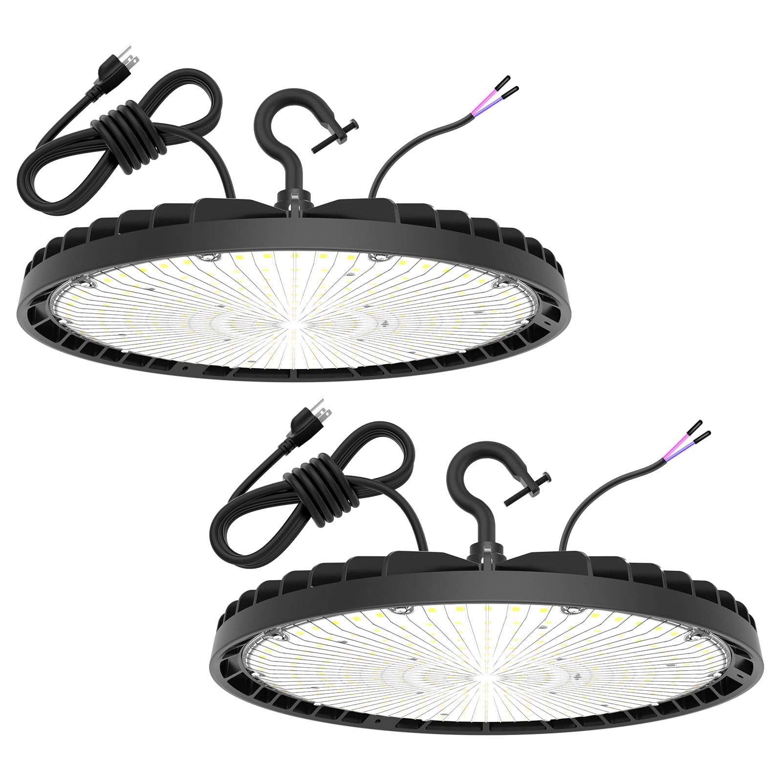 OPENLUX 150W UFO LED High Bay Light, UL DLC Listed, IP65 Waterproof, 22500LM, 5000K, 0-10V Dimmable, Commercial Grade, 5 Year Warranty