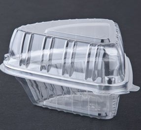 Mr. Miracle Plastic Clear Hinged Cake Slice Container - Versatile Cheesecake Wedge and Pie Slice To-Go Container, Sturdy and Easy to Use, Ensures Secure and Fresh Food Storage [25 count]