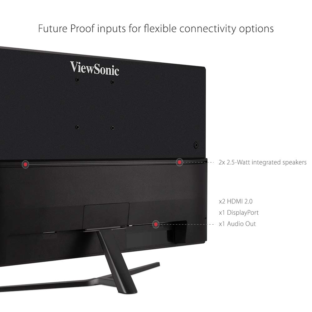 ViewSonic VX3211-4K-MHD 32 Inch 4K UHD Monitor with 99% sRGB Color Coverage HDR10 FreeSync HDMI and DisplayPort, Black
