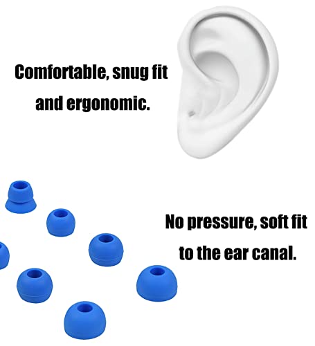 Replacement Silicone Ear Tips Earbuds Buds Set Compatible with for Powerbeats 2 3 Wireless Beats by dre Headphones Earphones, 4 Pairs (White)