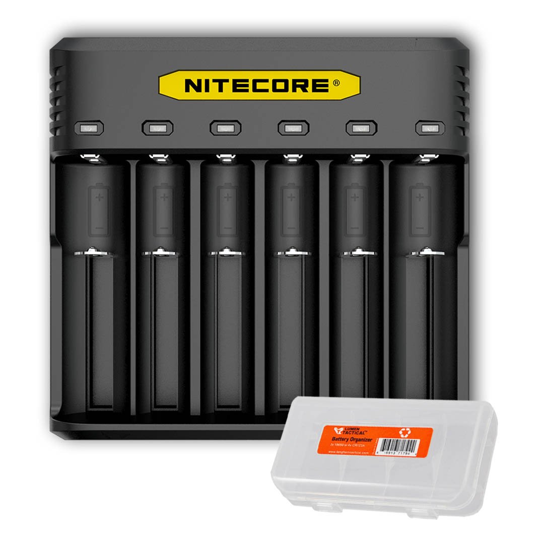 Nitecore Q6 Six Slot 2A Universal Li-ion/IMR Battery Charger for 21700, 18650, 16340, 14500, 18350 and More